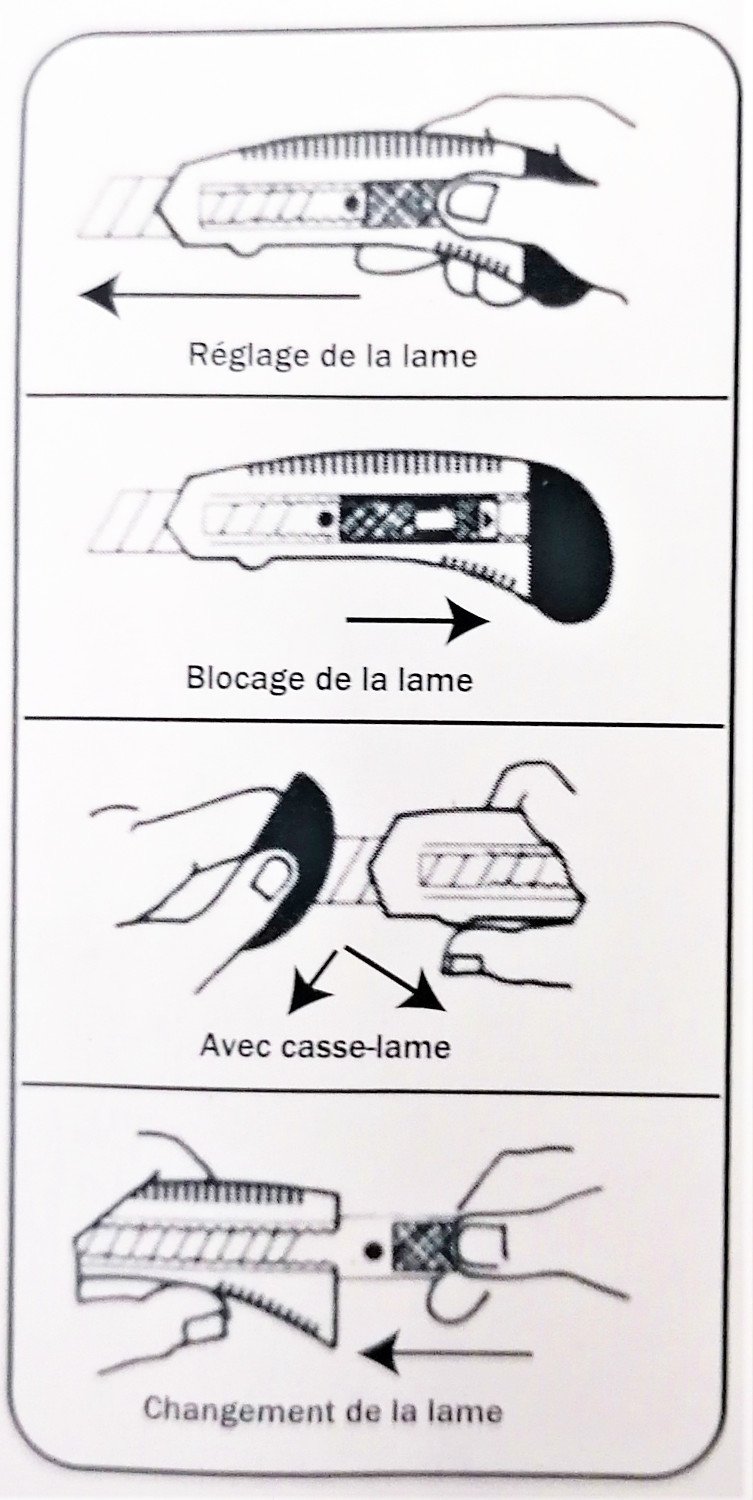 Cutter scolaire plastique - 7647