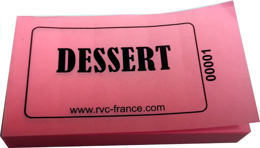 Carnet de 100 tickets "Dessert" - 17822