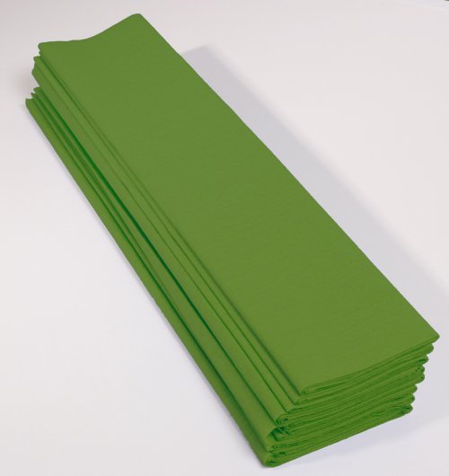 10 feuilles de papier crépon 40 % vert pomme - 5177